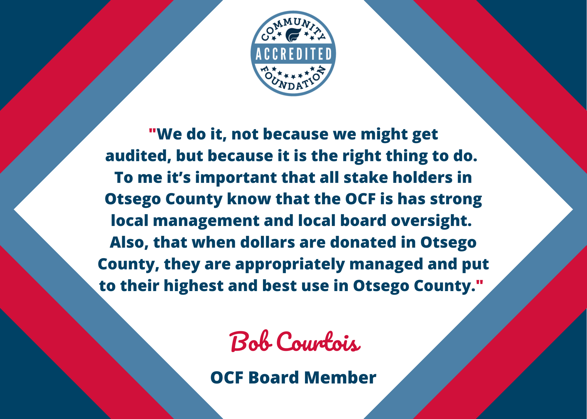 Ocf Passes Accreditation Otsego Community Foundation